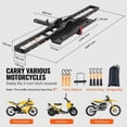 Steel Motorcycle Carrier Hitch Mount 600 LBS Capacity, Dirt Bike ...
