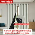 1pc Solid color full shading and sun protection 100% Blackout curtains ...