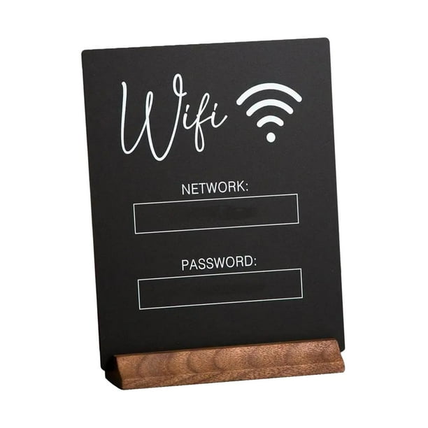LOVIVER WiFi Display Board Decoration WiFi Password Sign for Home ...