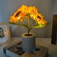 Rechargeable Sunflower LED Simulation Night Light, Flower Lamp with ...