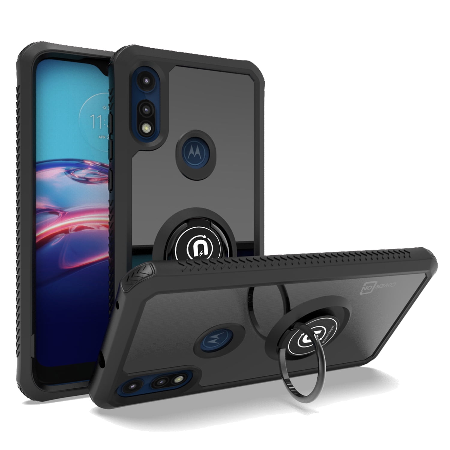 CoverON Motorola Moto E (2020) Case with Magnetic Car Mount Compatible ...