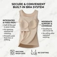Built in Comfort Bra Tanktop – Women’s U Neck Shapewear with Integrated ...