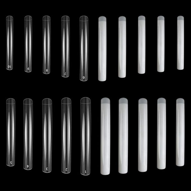 200PCS Extra Long Curved Shape False Nail Tips, 10 Sizes, Artificial ...