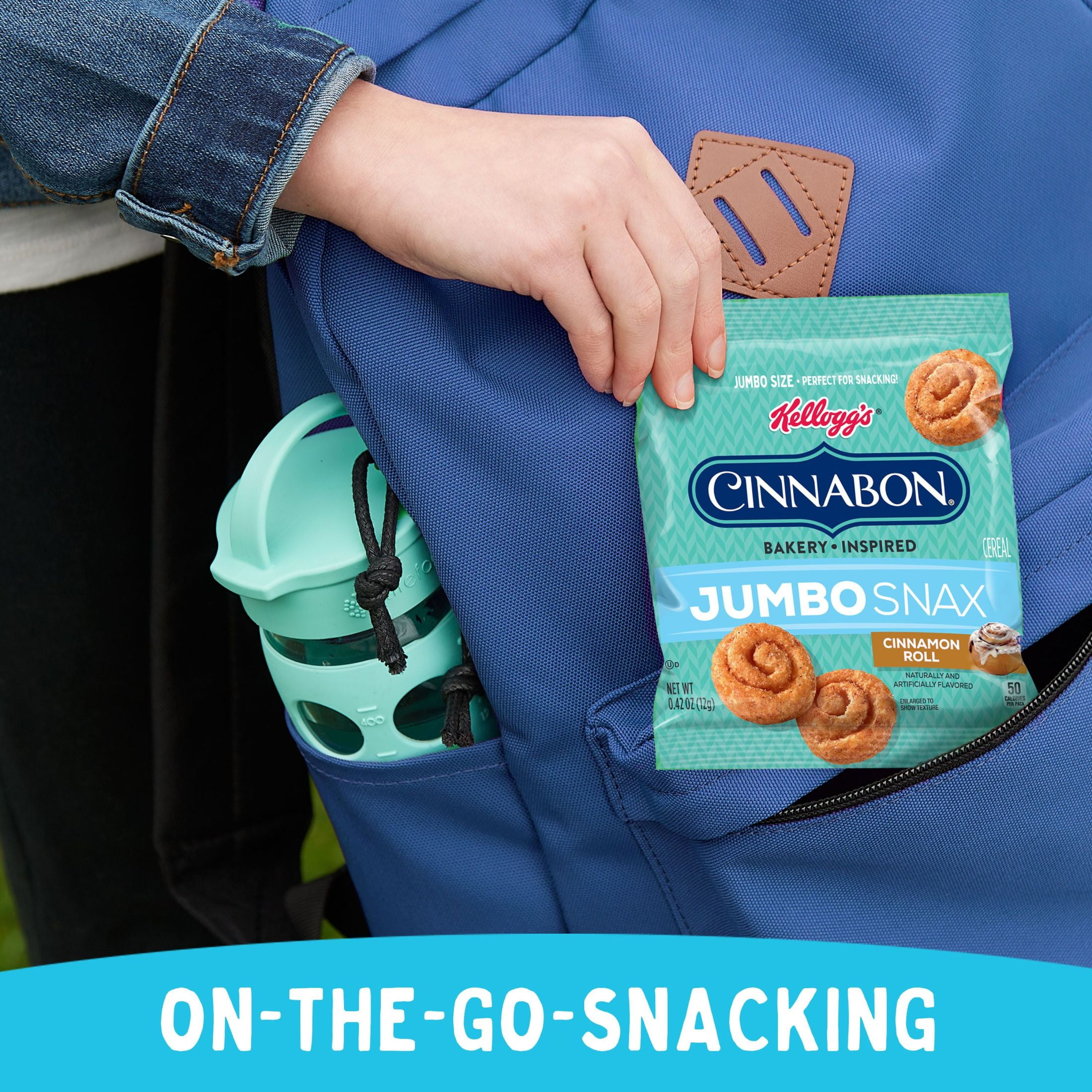 Buy Kellogg's Jumbo Snax Cinnamon Roll Cereal Snacks, 5.04 oz, 12 Count ...