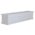 Mayne Cape Cod 48" x 11" x 10.8" Rectangle White Self-Watering Polyethylene Window Box Planter ...
