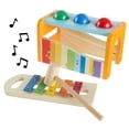 Wooden Bench Toy with Musical Xylophone and Interactive Pounding Hammer ...