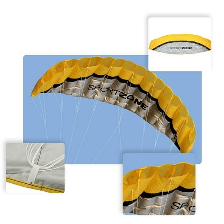 2.5m Dual Line Parachute Sports Flying Kite Parachute Beach Kite Soft ...