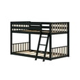 Max & Lily Solid Wood Scandinavian Twin over Twin Bunk Bed for Kids with Ladder - Walmart.com