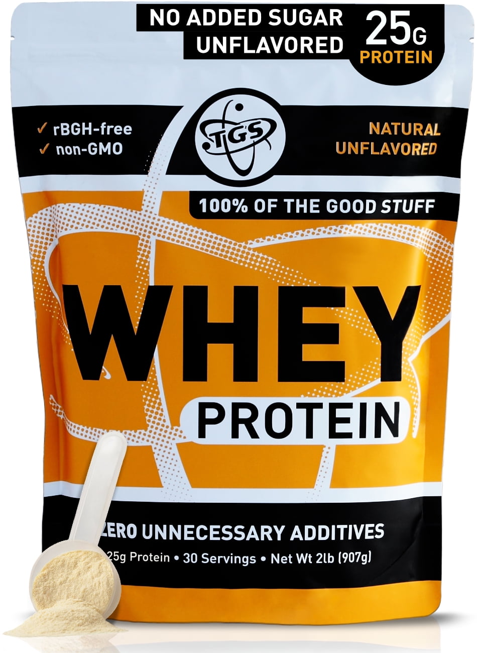 Buy TGS Nutrition - 100% Whey Protein Powder - Unflavored, Unsweetened ...
