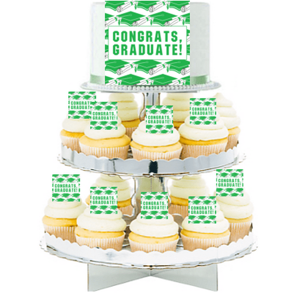 Congrats Graduation Edible Photo Toppers & Edible Cupcake Decoration ...