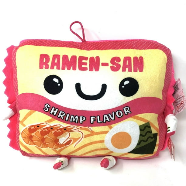 Ramen-San Noodle Soup Shrimp Flavor Plush Pillow Pink 9 inch - Walmart.com