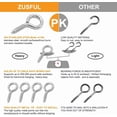 6 Pcs M6 304 Stainless Steel Screw Eye Hooks, 2-1/2 Inches Eyes Screw ...