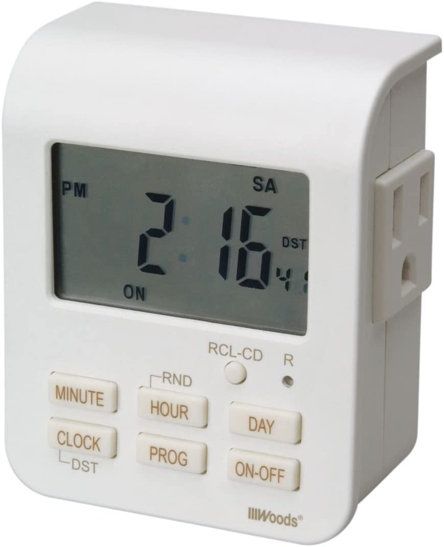 Coleman Cable 50009 12 Pack 7-Day Indoor Heavy Duty Digital Timer with ...