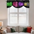 Art Gaming Icons Tie Up Valance Curtains Multi Panel Neon Letter Green ...