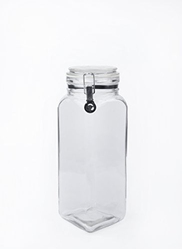 Transparent Clear Acrylic Airtight Jar Canister with Locking Clamp Lids ...