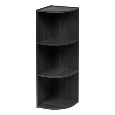 Mainstays 3-Shelf Bookcase with Adjustable Shelves, True Black Oak ...