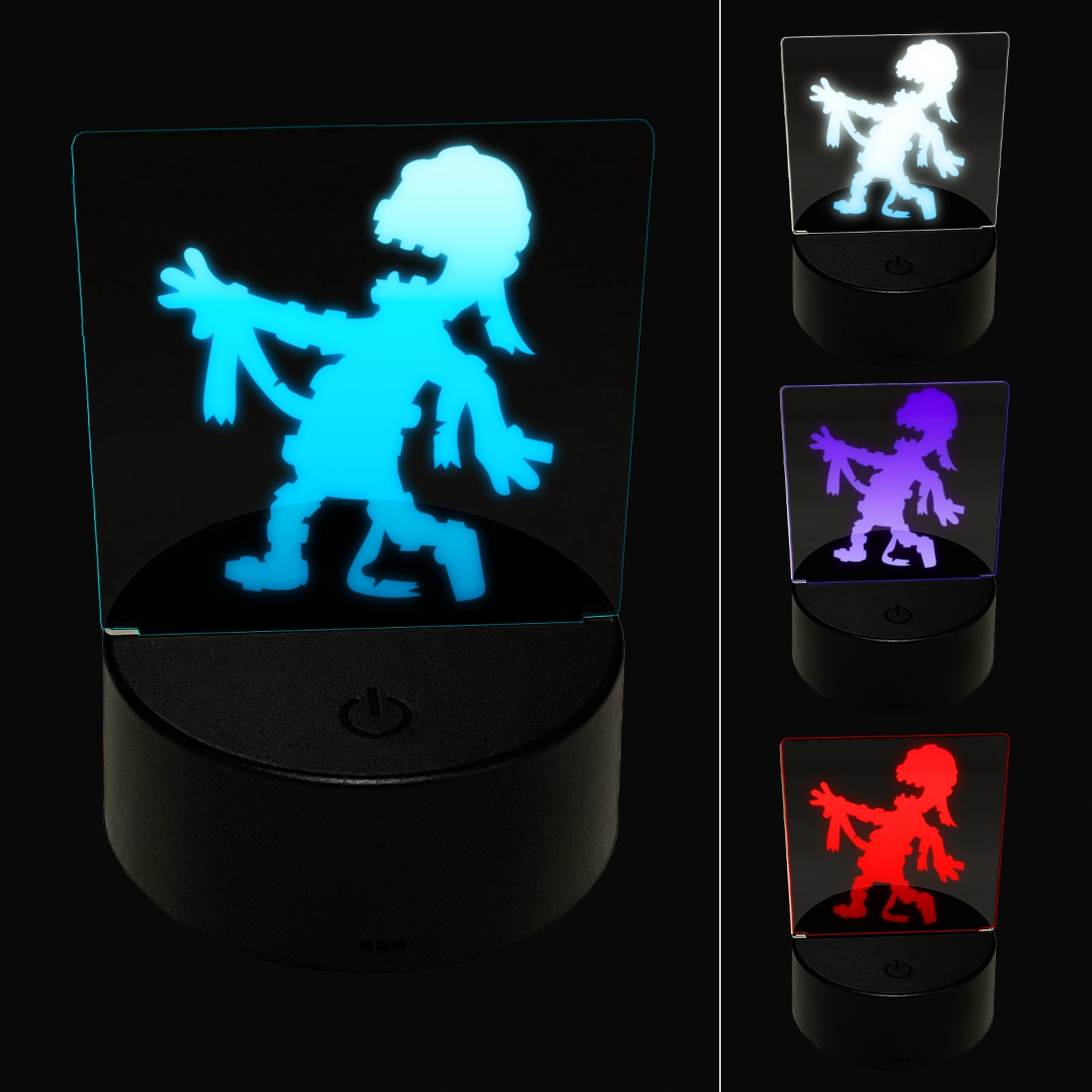 Shambling Mummy Halloween Monster LED Night Light Sign 3D Illusion Desk ...