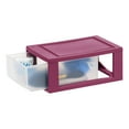 Iris Usa 6 Qt 1 5 Gal Stackable Plastic Storage Drawer Plum Purple