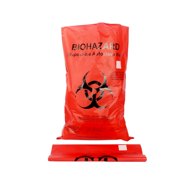 Red Biohazard Bags – Disposable Autoclave Bags for Medical – 14x20 ...