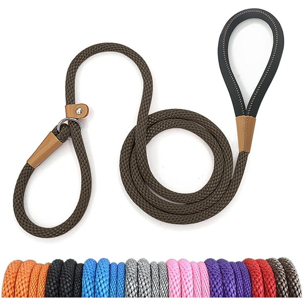 lynxking Slip Lead Dog Leash 6FT x 1/2 inches Strong Braided Dog Rope ...