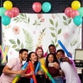 Spring Plants Photography Backdrop 8x6FT, Watercolor Rose Flower Green ...