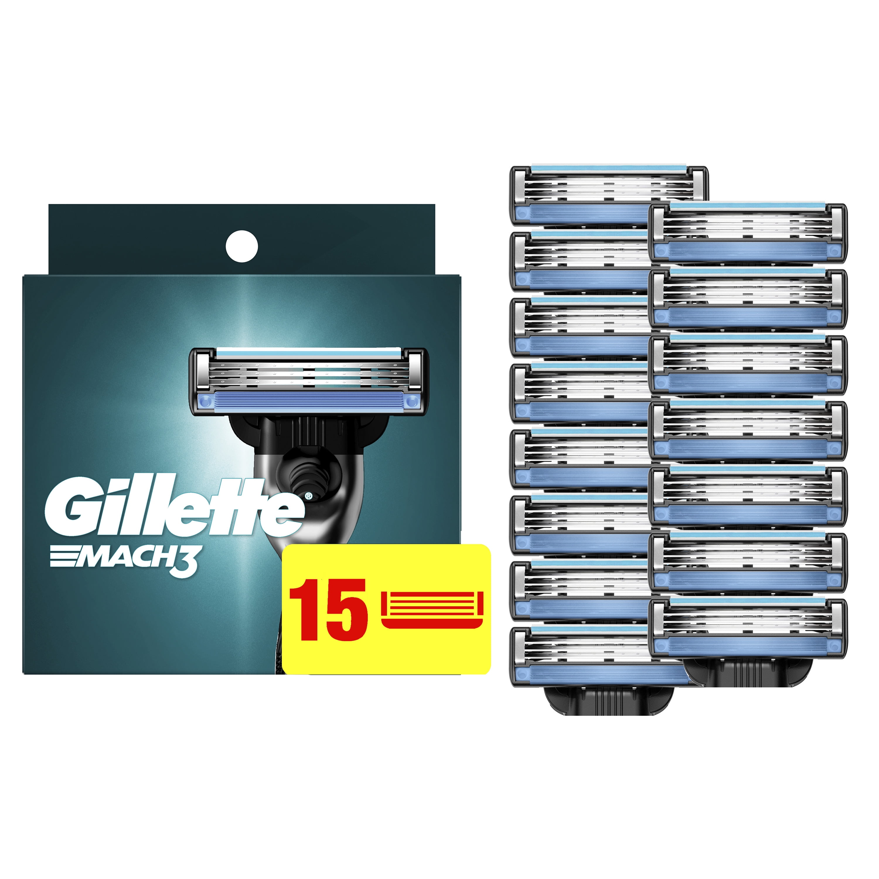 Mach3 Razor Refills for Men, 15 Razor Blade Refills - Walmart.com