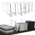 flameer Closet Shelf Dividers Separators Transparent Closet Organizer ...
