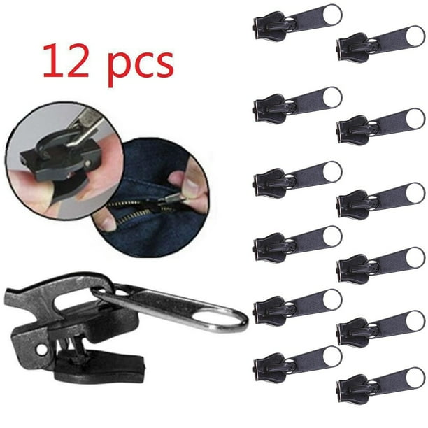 Zip Slider Replacement 3 Sizes 12Pieces No Tools Universal Zip Fixers ...