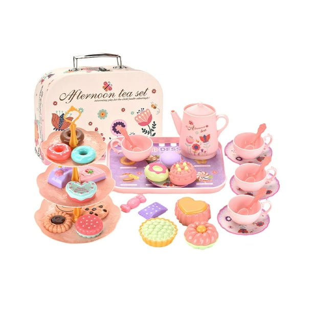Little Girls Tea Set Afternoon Tea Games Toys Eaducational Gifts DIY ...