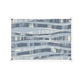 Blue Waves Sun Shade Sail 14'X18' Coastal Abstract Indigo Curvy Lines ...