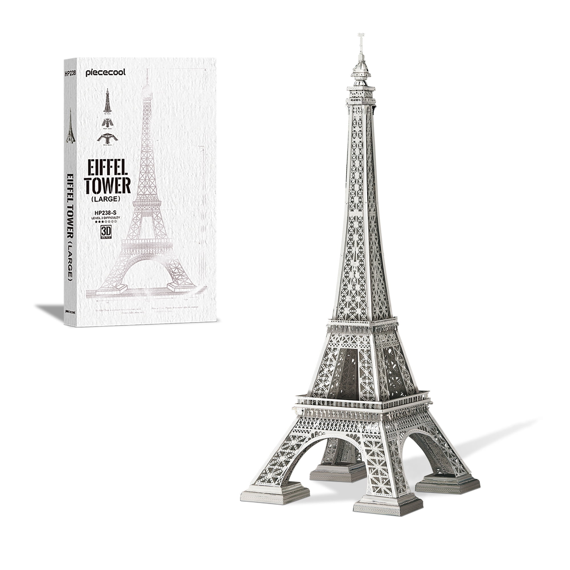Piececool 3D Puzzles Eiffel Tower Metal Model Kits Building Blocks DIY ...