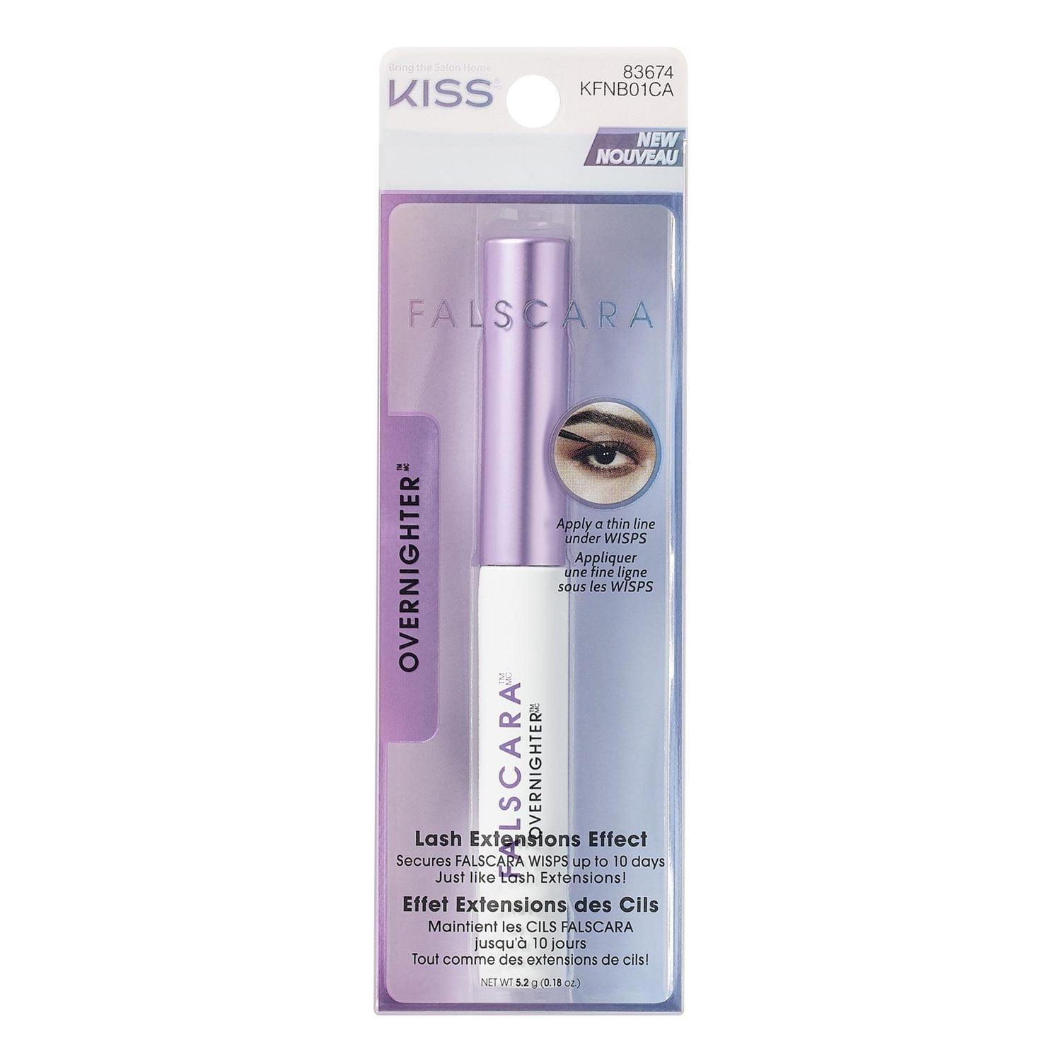 Click here for Kiss Falscara Eyelash - Overnighter 0.18 Ounce (Pa... prices