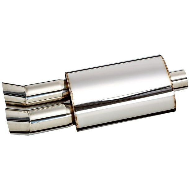 Spec-D Tuning MF-RS3DTM Universal Fitment Dtm Style Dual Tip Muffler ...