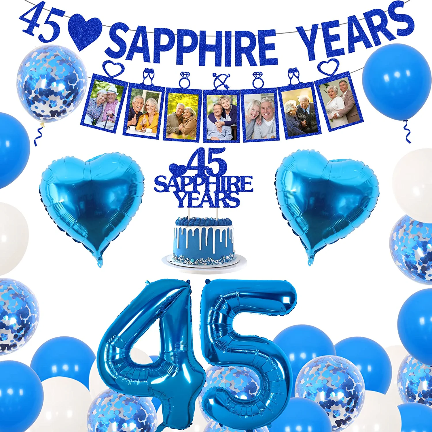 45th Wedding Anniversary Decorations, 45th Wedding Anniversary Balloons ...