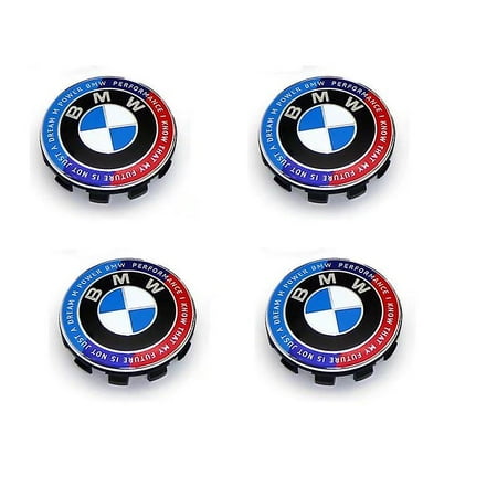 4-piece Car Wheel Cover, Bmw Logo Anniversary Edition Hub Cap Label ...