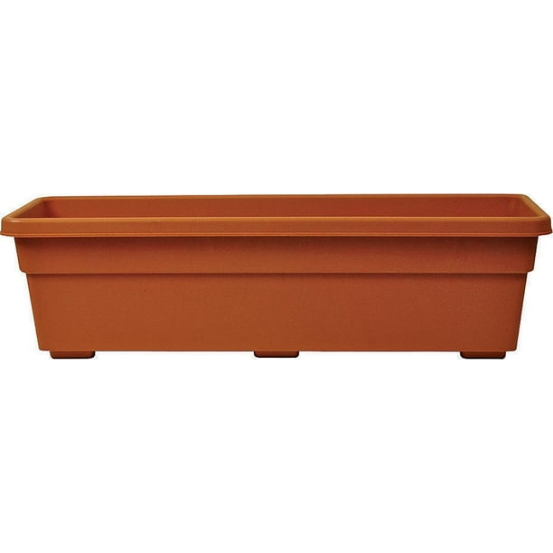 Southern Patio Window Box Planter, Terra Cotta - Walmart.com - Walmart.com