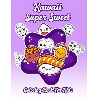 Kawaii Cupcakes Coloring Book : Cute Coloring Pages for Kids With Sweet ...