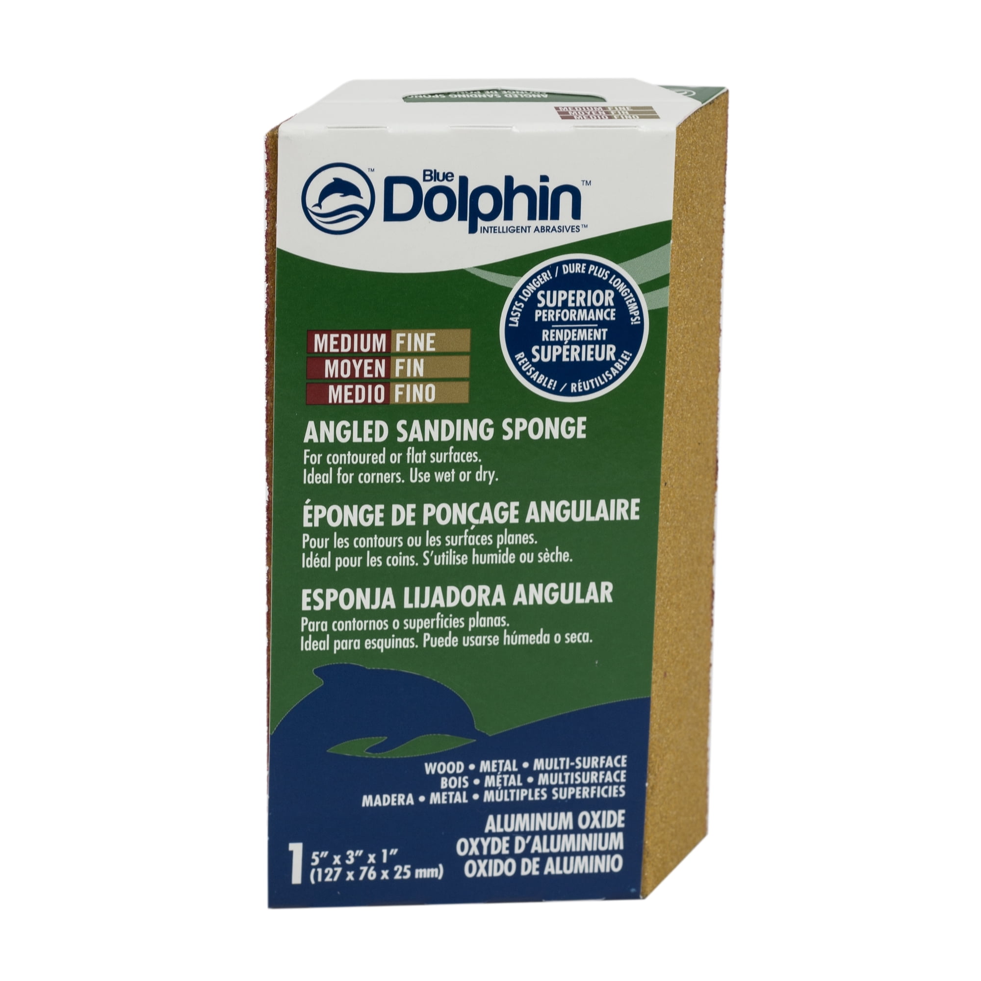 Click here for Blue Dolphin Dual Angled Sanding Sponge Medium/Fin... prices