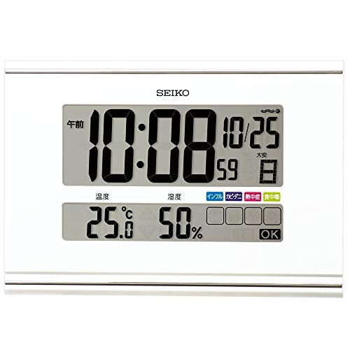 Seiko Clock Radio Table Clock White Pearl 180 × 260 × 22mm SQ445W ...
