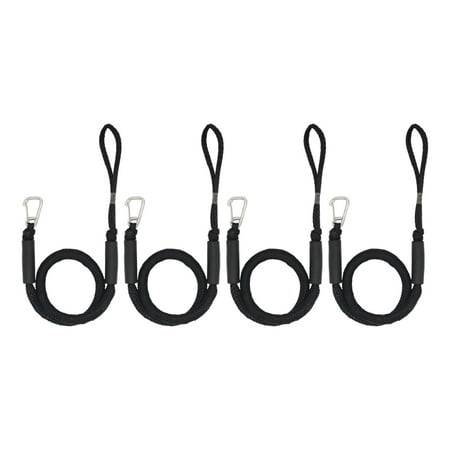 s Boat Ropes for Docking Line Mooring Rope with Clip for PWC, Black ...