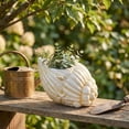 Artistic Resin Flower Pot, Creative Seashell Conch Shaped Planter ...