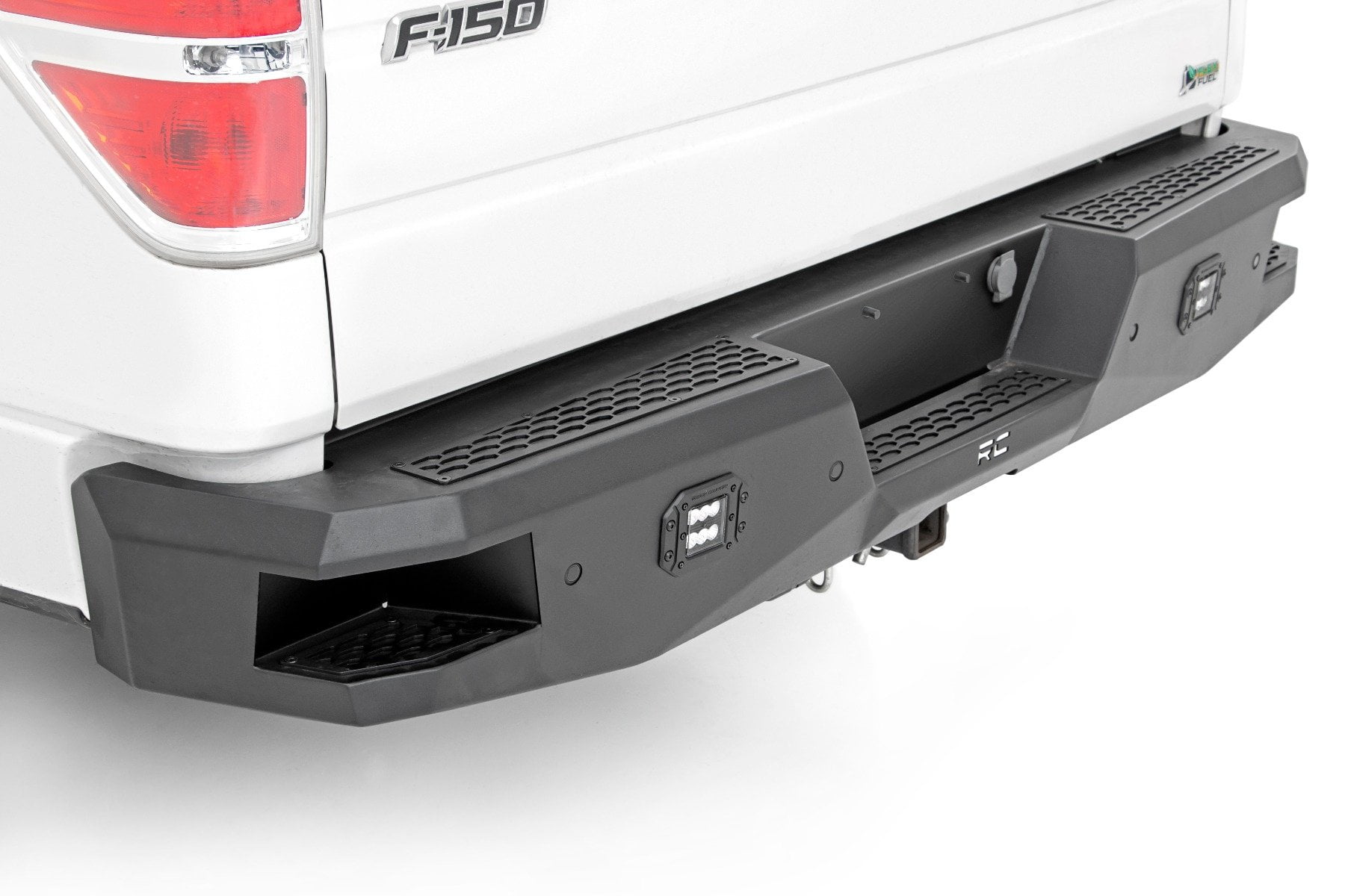 Rough Country Heavy Duty Rear Bumper w/LEDs for 2009-2014 Ford F-150 ...
