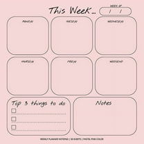 Weekly Planner Notepad: Pastel Pink Color, To Do List, Daily Agenda ...