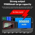 Portable 12V 99800mAh Car Jump Starter with LCD Display Power Bank Charger LED Flashlight ...
