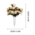 Artificial Peacock Rose Grave Marker Weather Resistant Cemetery Flower ...