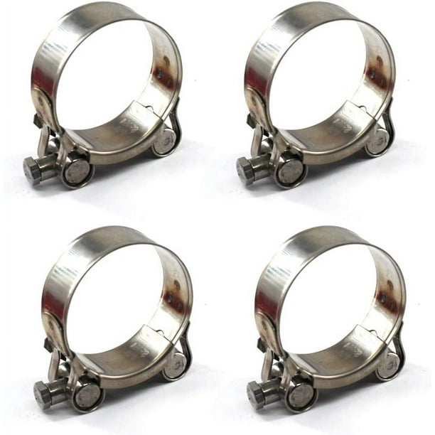 4 abrazaderas de manguera con perno en T de 52-55 mm, abrazadera de manguera de acero inoxidable ...
