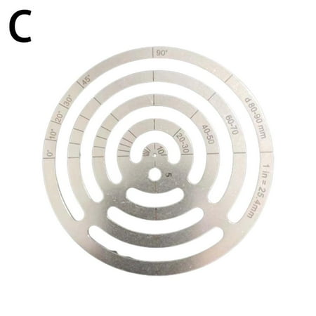 Round Leather Cutting Tools Metal Corner Cutting Ruler Circle for DIY ...