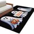 Area Rug for Living Room, Black White Halloween Non-Slip Indoor Large ...