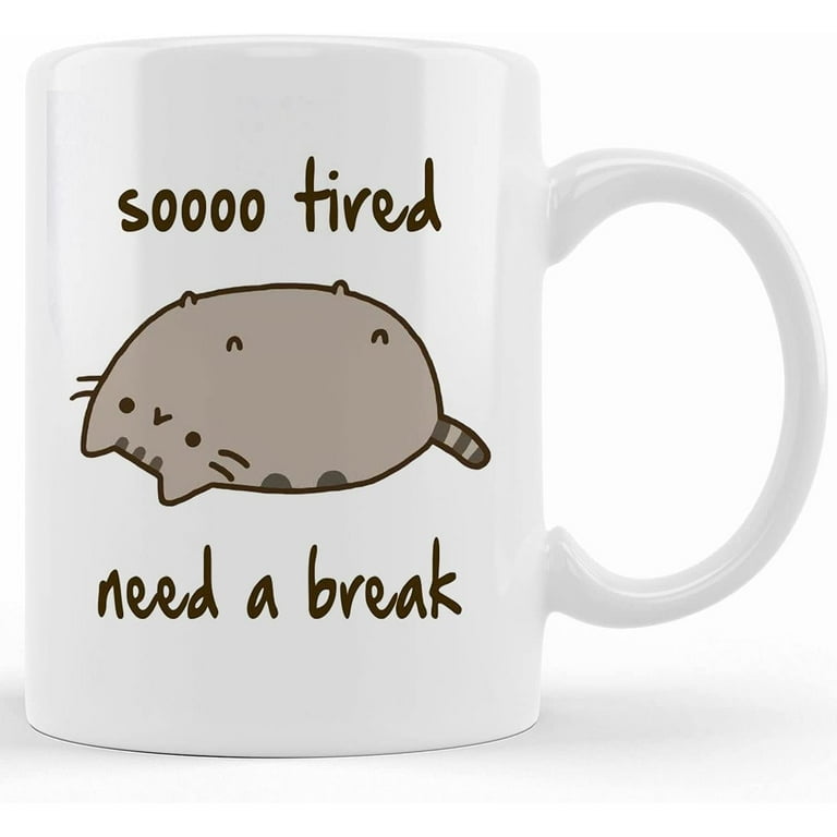 Tired Coffee Cat