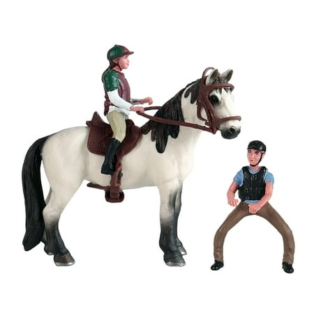 Horse Riding Figurine Educational Miniature Riding Figure for ...